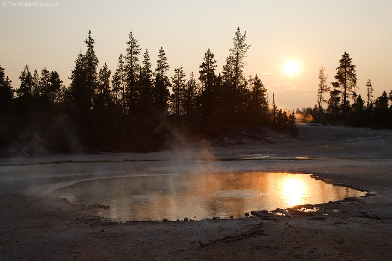 Sunset over Bubbling Hot Spring Picture