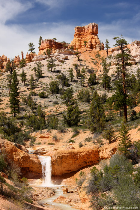 Waterfall in Bryce Canyon