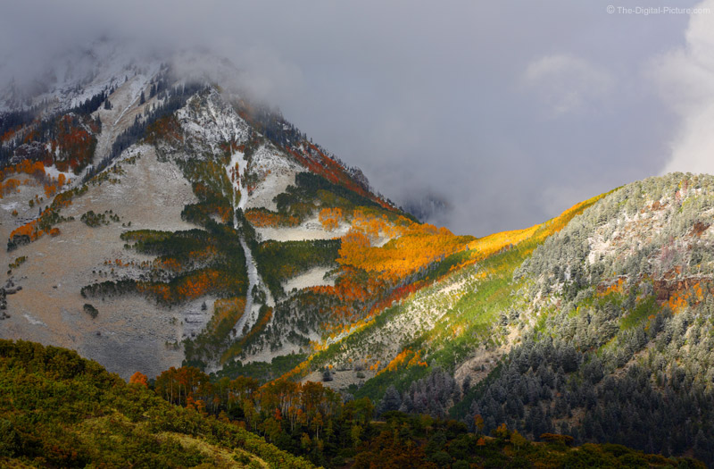 Snow, Fall Foliage, Sun, Clouds and the San Juan Mountains