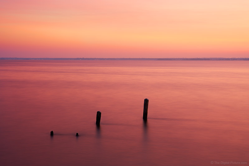 Pink Sunset Reflection in Barnegat Bay, NJ